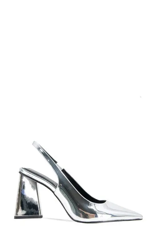 Bcbgmaxazria Trina Pointed Toe Slingback Pumps - Silver