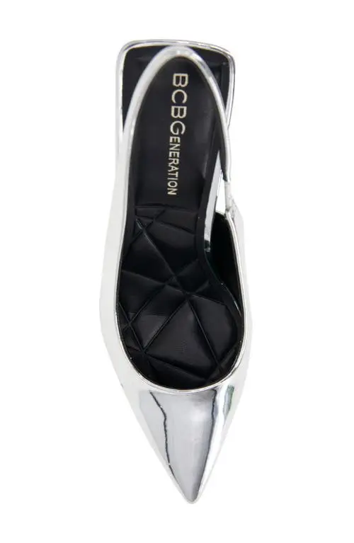 Bcbgmaxazria Trina Pointed Toe Slingback Pumps - Silver