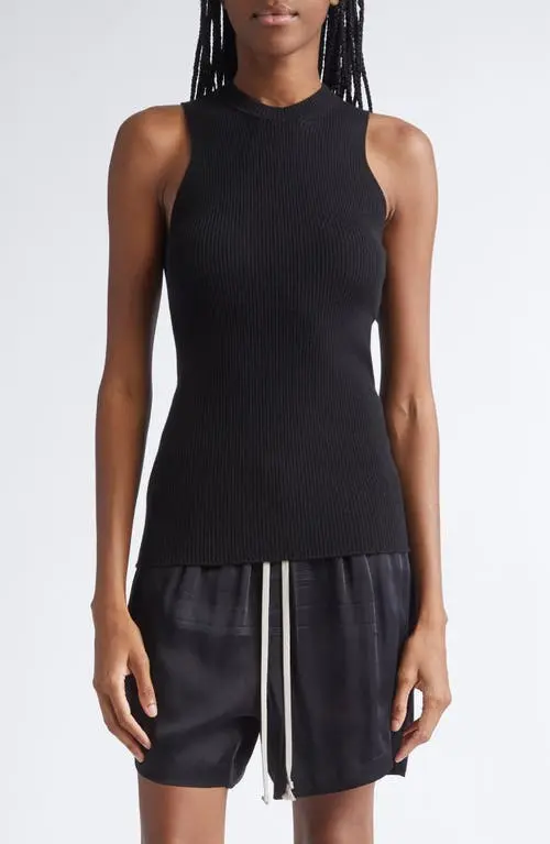 Rick Owens Maglia Wool Rib Tank