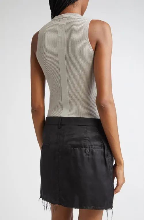 Rick Owens Maglia Wool Rib Tank - Pearl