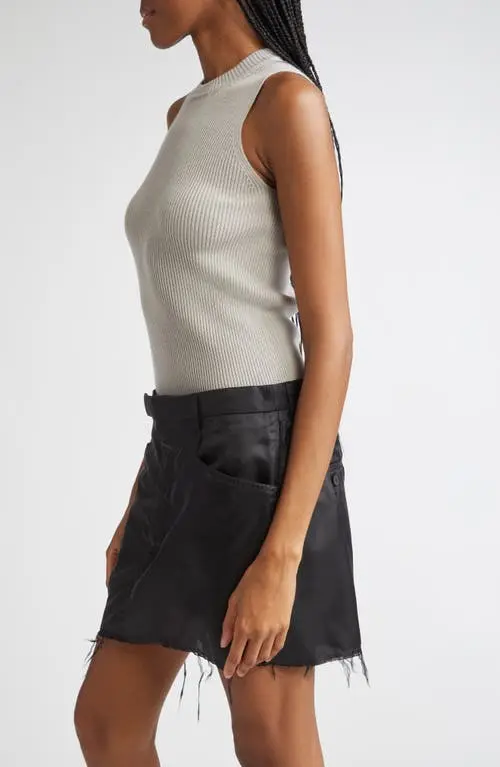 Rick Owens Maglia Wool Rib Tank - Pearl