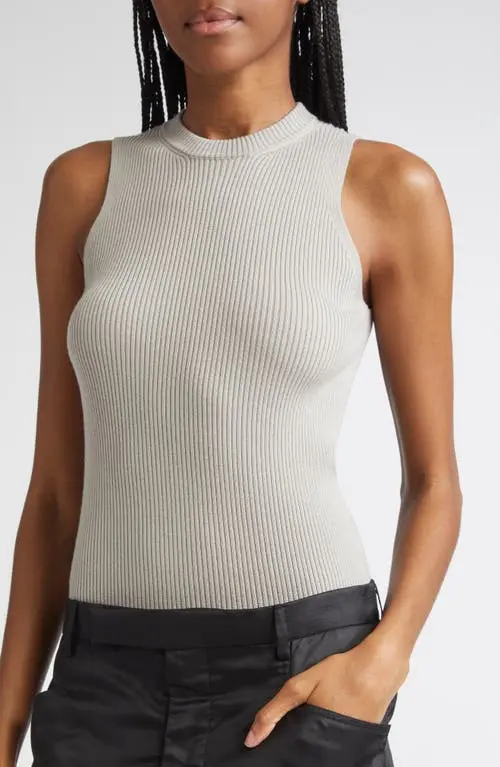 Rick Owens Maglia Wool Rib Tank - Pearl