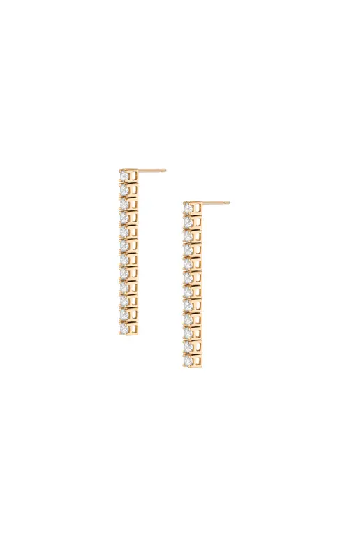 AURATE Lab Grown Sapphire Tennis Earrings