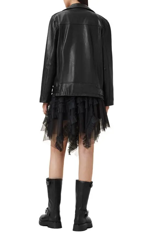 ALLSAINTS Jayde Handkerchief Hem Tulle Skirt - Black