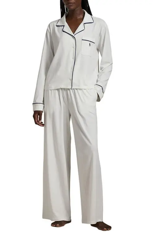 Polo Ralph Lauren Jersey Pajamas - White Cloud