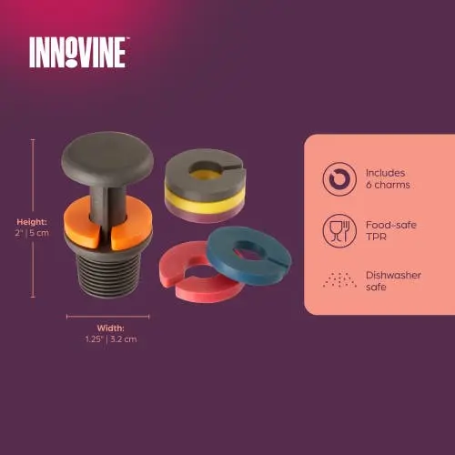 INNOVINE Wine Stopper And Charms