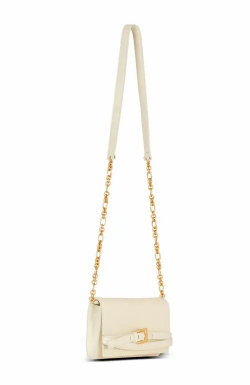 Balmain Crinkled Leather Wallet With Shuffle Chain