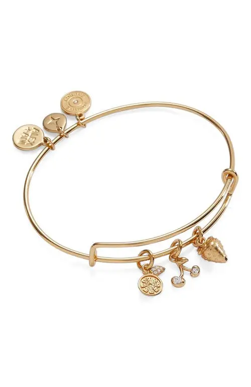 ALEX AND ANI Summer Fruits Charm Bangle - Gold