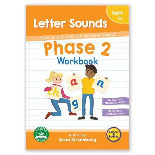 JUNIOR LEARNING Phase 2 Letter Sounds Learning Workbook - Multicolored