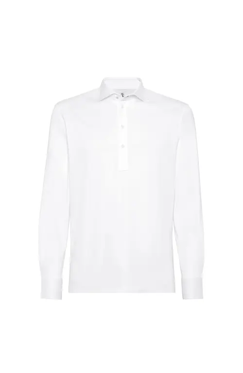Brunello Cucinelli Jersey Polo Shirt - White