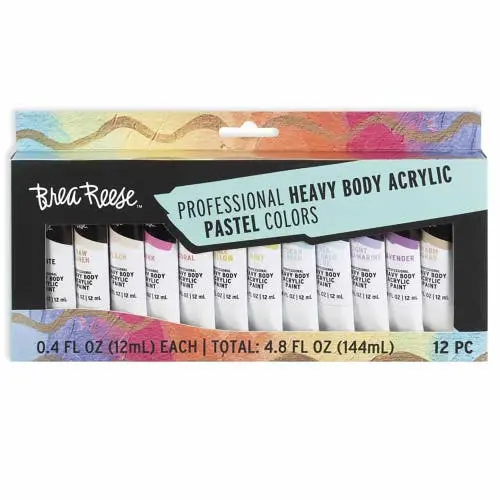 BREA REESE Professional Heavy Body Acrylic Paint Set - Multicolored