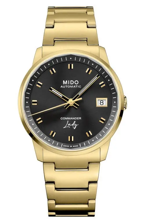 MIDO Commander Lady Automatic Bracelet Watch - Black