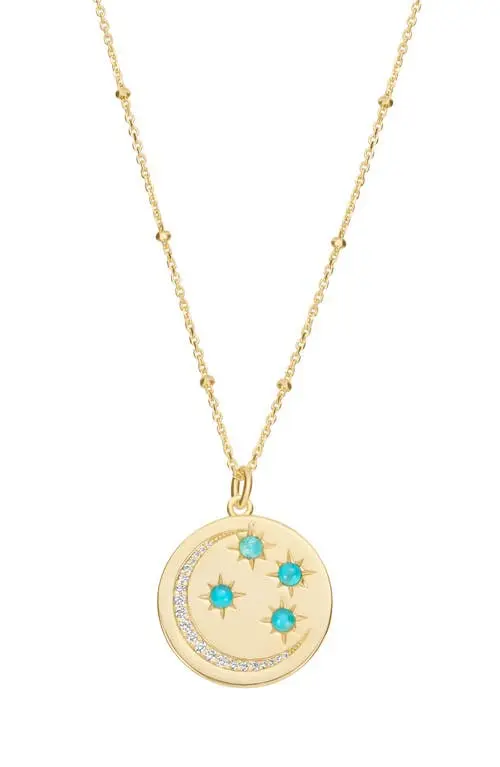 ATHRA LUXE Moon Medallion Necklace - Gold