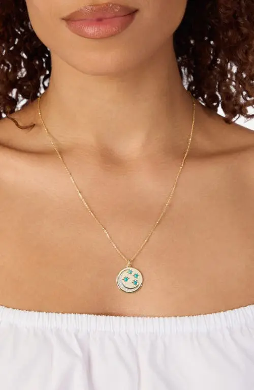 ATHRA LUXE Moon Medallion Necklace