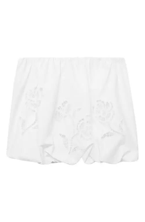 Mango Embroidered Bubble Hem Skirt