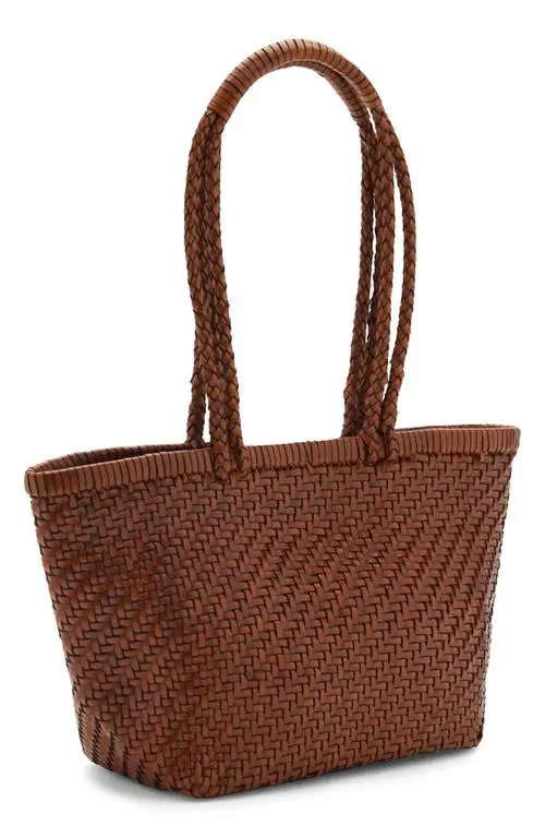 Mango Braided Shoulder Bag - Leather