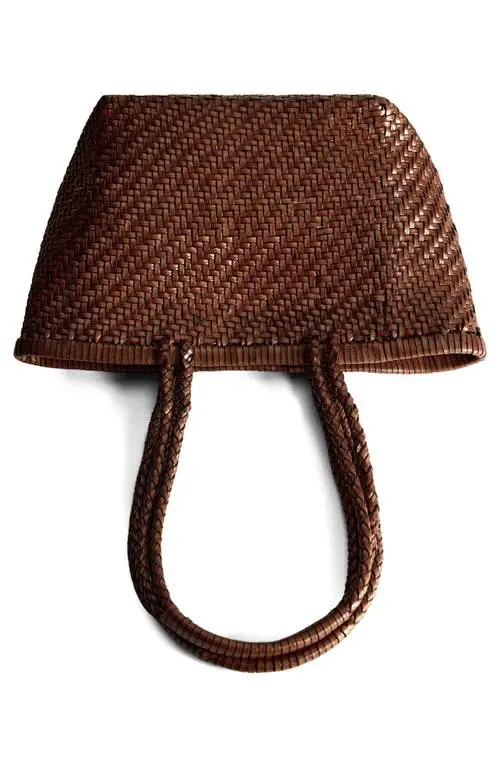 Mango Braided Shoulder Bag - Leather