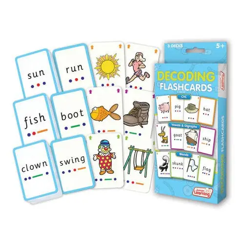 JUNIOR LEARNING Decoding Flashcards Ages 5 - Multicolored