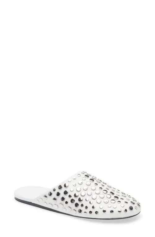 Tory Burch Studded Leather Mule - Cloud /silver