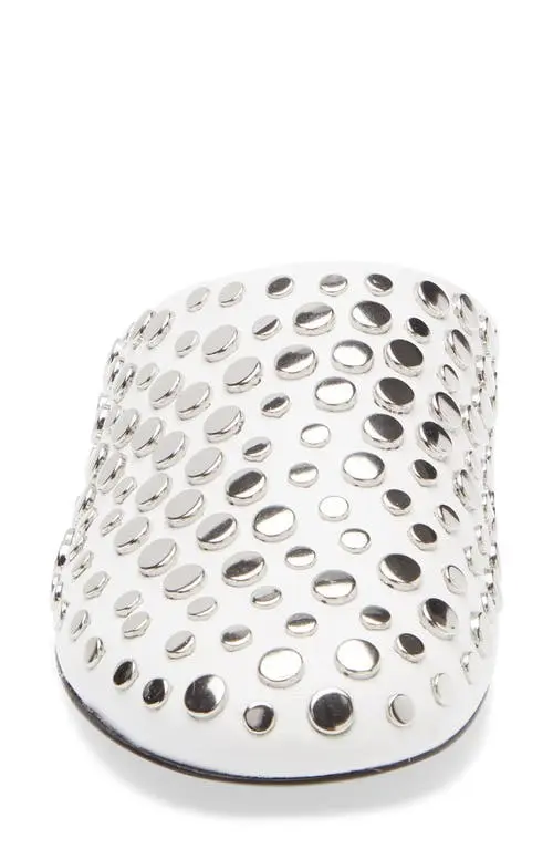 Tory Burch Studded Leather Mule - Cloud /silver