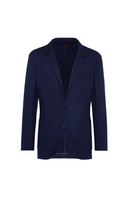 Brunello Cucinelli Cashmere Jersey Blazer - Blue