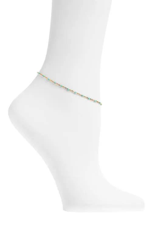 SET & STONES Kaz Beaded Anklet - Gold
