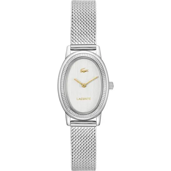Lacoste Parisienne Mesh Strap Watch - Silver