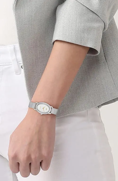 Lacoste Parisienne Mesh Strap Watch - Silver