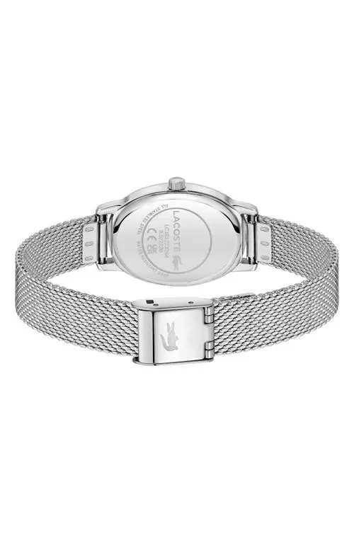 Lacoste Parisienne Mesh Strap Watch - Silver
