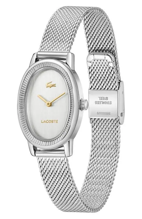 Lacoste Parisienne Mesh Strap Watch - Silver