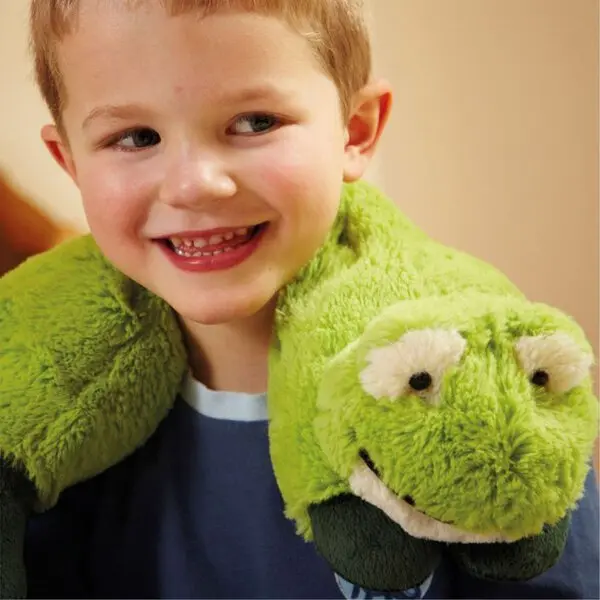 WARMIES Frog Plush Neck Wrap - Bright Green