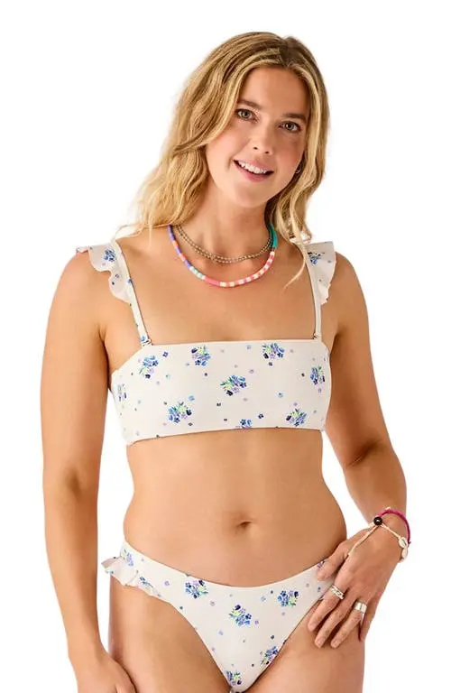 Carve Designs Bev Ruffle Top - Pearl Floret