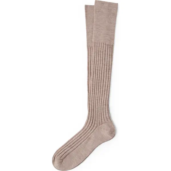 Brunello Cucinelli Knee-high Ribbed Socks - Hazelnut