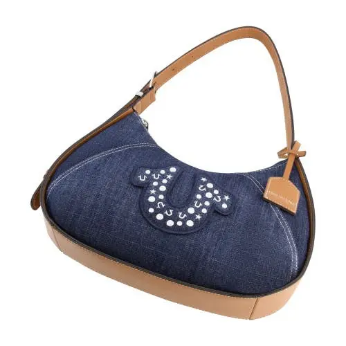 True Religion Studded Logo Hobo Bag