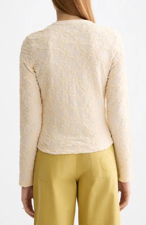 Scotch & Soda Soutache Knit Button-up Shirt - Eggnog