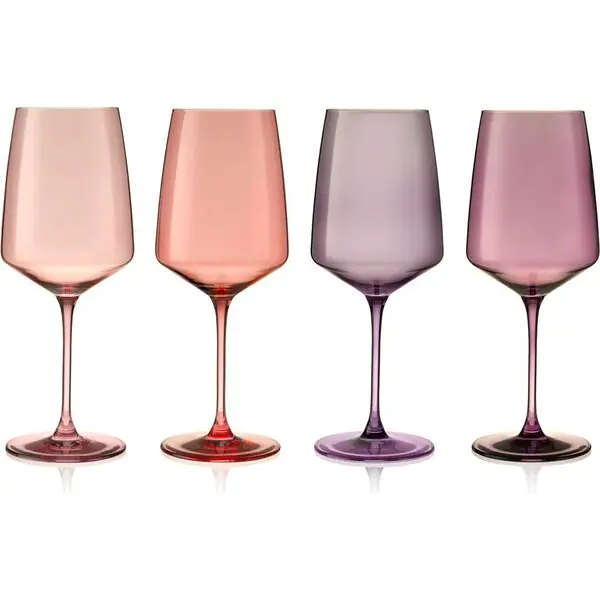 VISKI Reserve Nouveau Crystal Wine Glasses Set Of 4 - Moonrise