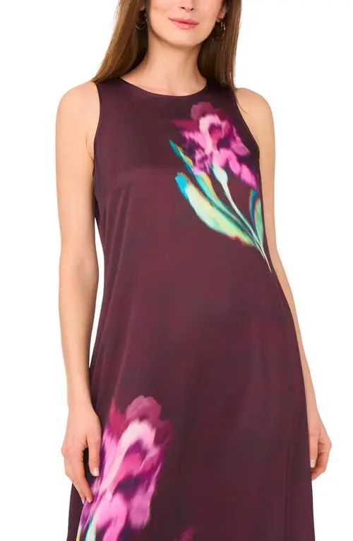 Vince Camuto Floral Print Sleeveless Maxi Dress In Grape Wine - 40% Off |  Editorialist