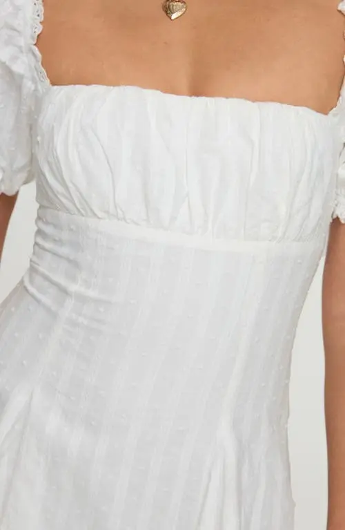 Princess Polly Rabatia Swiss Dot Mini Dress - White | Editorialist