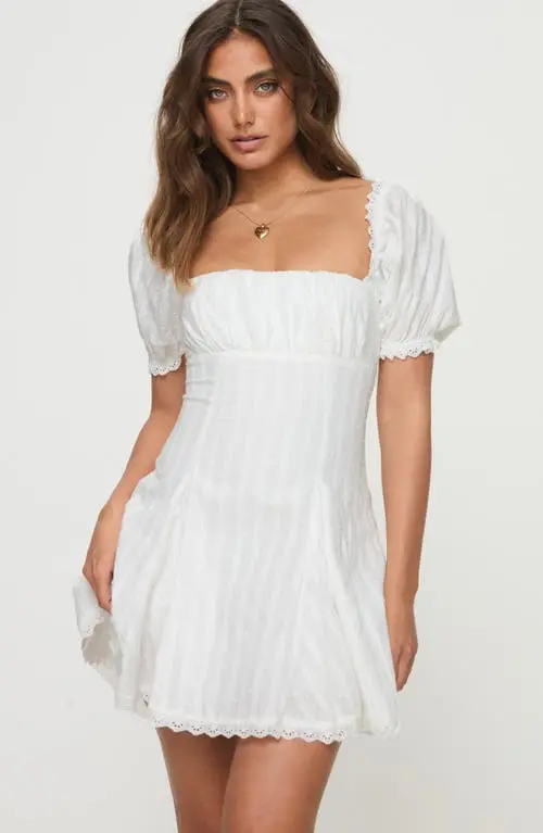 elegant dresses for woman Shop White Mini Dress - Calanthe Mini Dress in Ivory