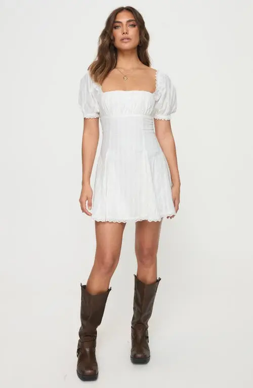 Princess Polly Rabatia Swiss Dot Mini Dress