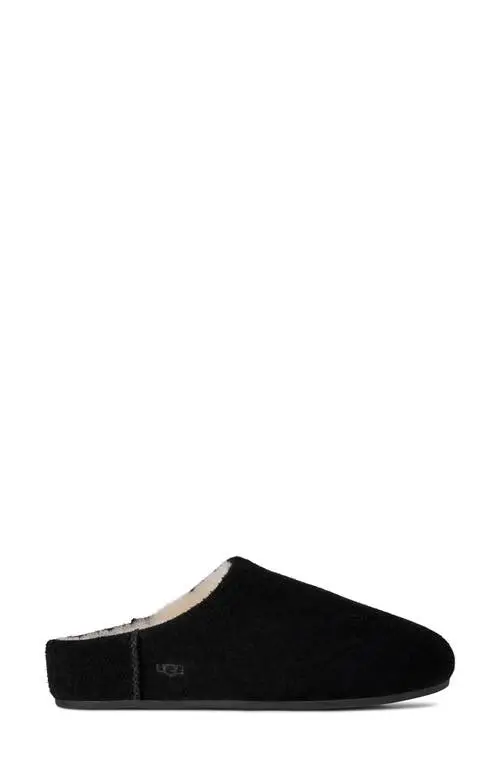 UGG Elea Waterproof Suede Slippers - Black