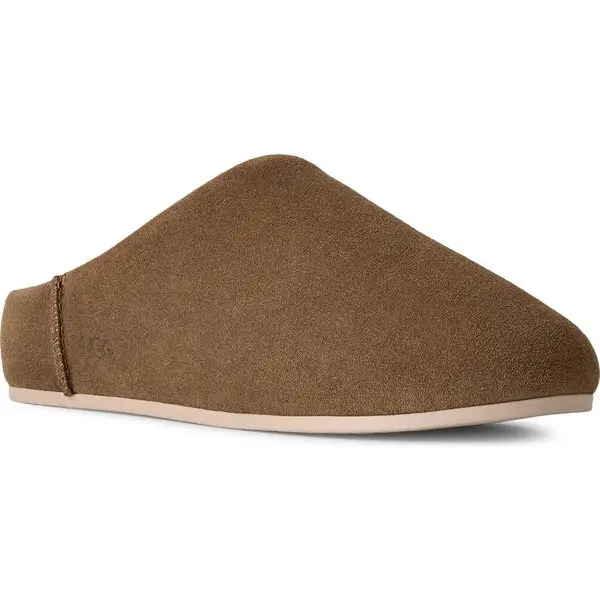 UGG Elea Waterproof Suede Slippers - Light Bronze