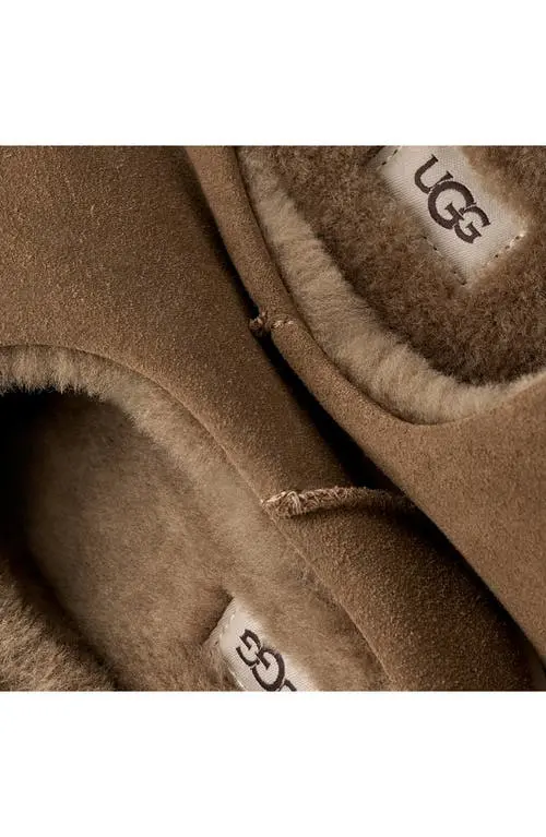 UGG Elea Waterproof Suede Slippers - Light Bronze