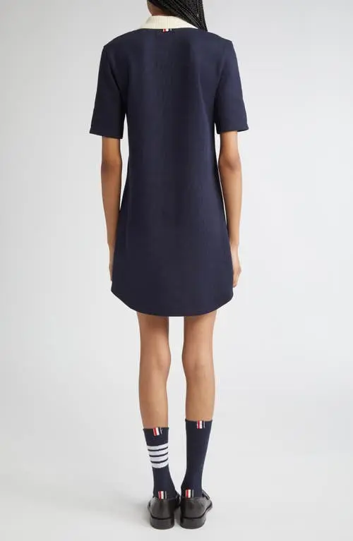 Thom Browne Cotton Polo Mini Dress - Navy