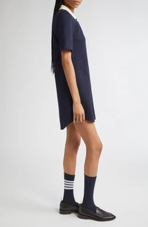 Thom Browne Cotton Polo Mini Dress - Navy