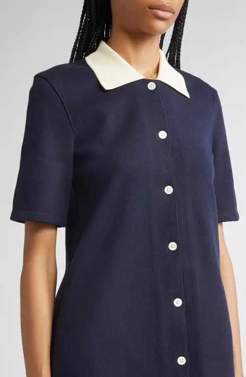 Thom Browne Cotton Polo Mini Dress - Navy