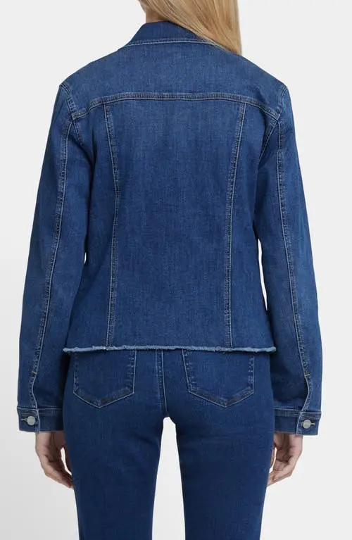 NYDJ Frayed Hem Denim Jacket - Rio Rapids