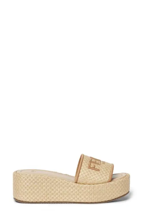 Fendi Sunshine Platform Wedge Slide Sandal