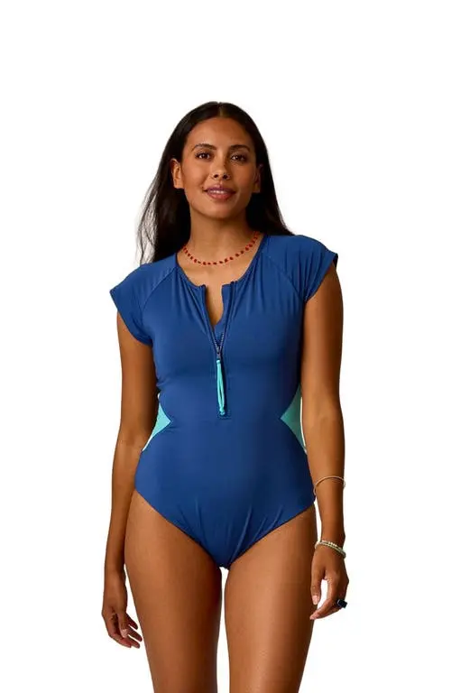 Carve Designs Full Coverage One Piece - Setsail W. Aquamarine