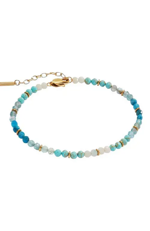 ALEX AND ANI Ombre Semi-precious Beaded Anklet - Turquoise